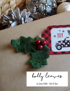 FREE Holly Leaves Knitting Pattern | Stitch & Skein
